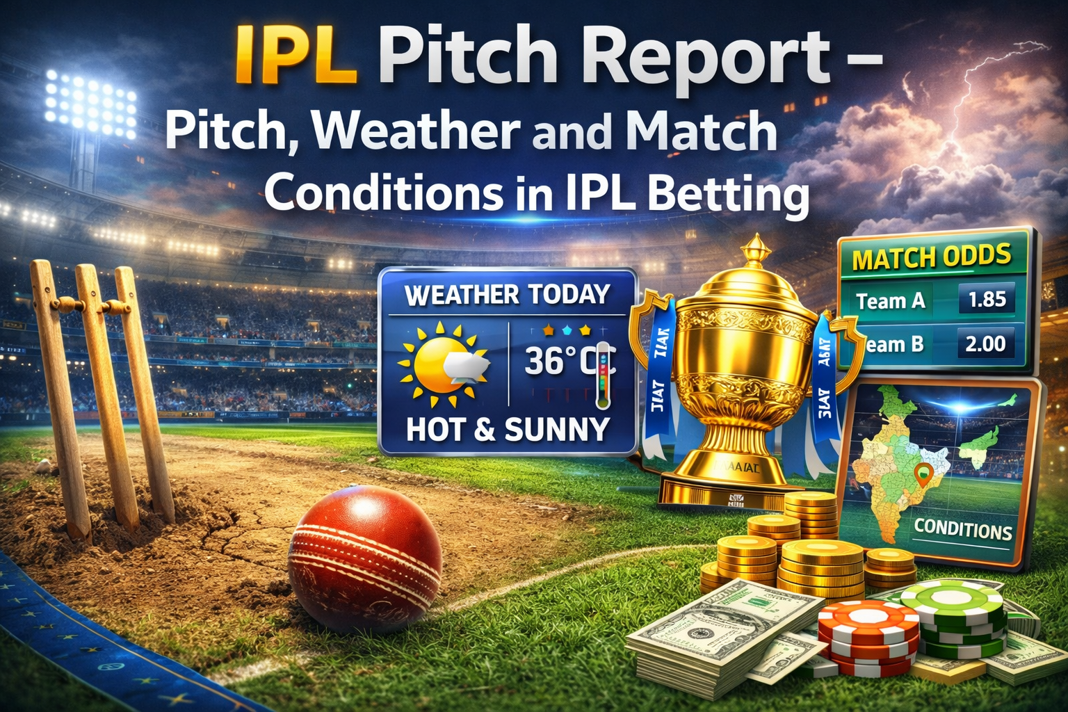 IPL Pitch Report 2026 – Stadium Analysis & Match Insights